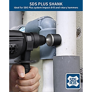 Radiator Vibrator Tool, Firecore Power Vibrating Rubber Hammer for SDS Plus Rotary Hammer Drill, Sewage Discharging Flushing, Vibrating Sludge Magnetite Accumulation Deposit for Radiator Pipe Cleaning