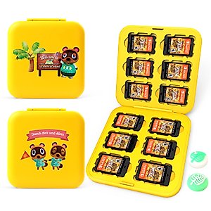 UFOPETIE Card Case for Nintendo Switch Game Card,Compatible with Nintendo Switch Case Animal Crossing Theme,Game Case for Animal Crossing Card,for Switch Accessories-Thumb Grip 2PCS UFOPETIE Island