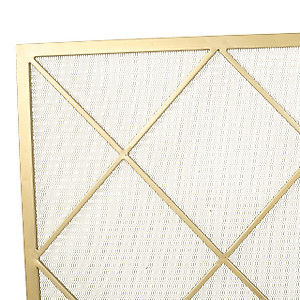 Christopher Knight Home Howell Single Panel Iron Fireplace Screen, Gold