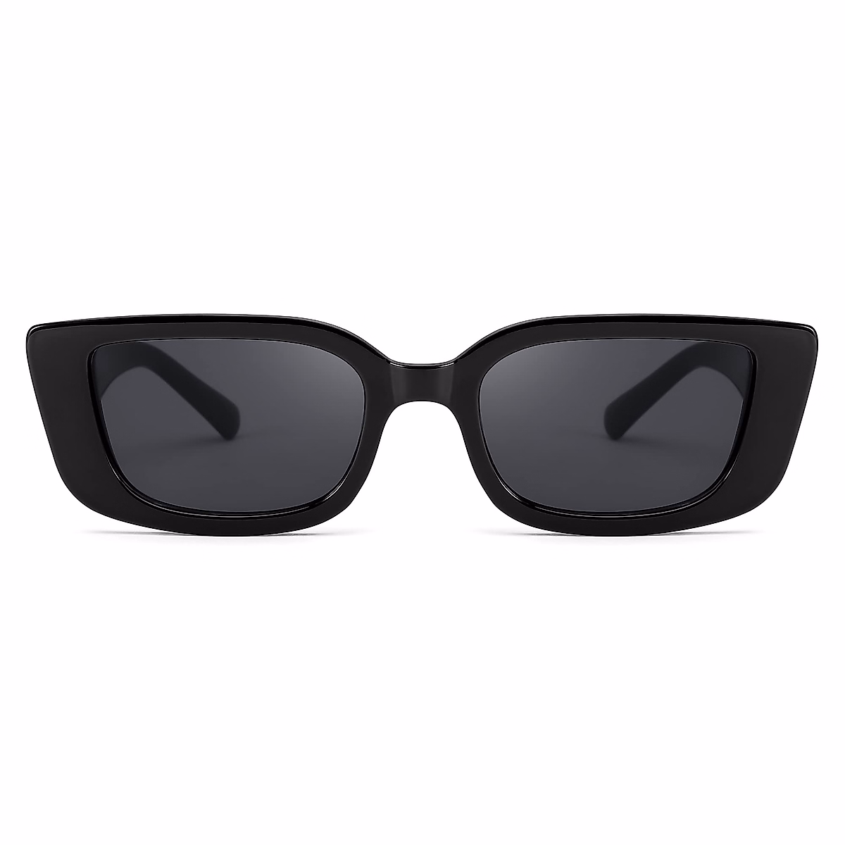 FEISEDY Small Rectangle Sunglasses for Women Men Vintage Trendy Y2K Rectangular Sunglasses B9066