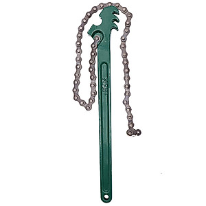 Ruikarhop 16 Inch Heavy Duty Reversible Chain Wrench fits 1.5" to 7.5" Diameter Oil Filter Wrench, Adjustable Oil Fuel Filter Chain Wrench Pipe Fittings Tools Spanner