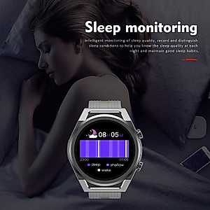 Smart Watch for Men, 1.6-inch Extra Large Screen 60 Days Standby Round Touch IP67 Waterproof Watch with Heart Rate Sleep Monitor Bluetooth Call Message Sports for Android iOS