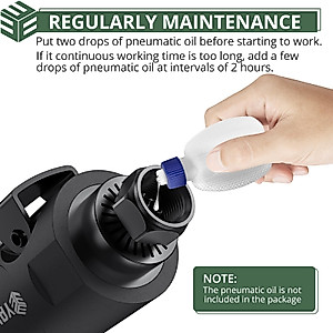 EYPINS Air Straight Die Grinder,1/4" Pneumatic Angle Die Grinder,25000 RPM,Heavy Duty Compressed Sander Polisher for Contour Grinding, Cutting, Polishing, Weld Repair,Deburring