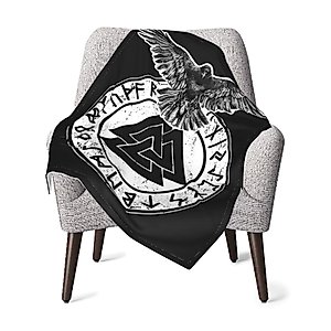 TPOKIM Lightweight Silky Cozy Warm Odin Thor God of Hammers Viking Fleece Baby Receiving Blanket Unisex for Stroller, Crib, Newborns,Baby Shower, Carseat 30x40Inch
