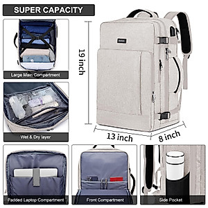 BIKROD Backpack for Men and Women, Laptop Backpack for School Teens with USB Charging Port Fits 15.6 Inch Laptop, Water Resistant Durable Travel Back pack, Business Anti Theft Daypack Gifts, Grey