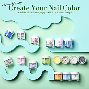 BORN PRETTY Acrylic Powder Set 36 Colors Acrylic Nail Powder Nude Pink Blue Yellow Purple Red Glitter Professional Polymer 3D Acrylic Nail Art Kit for French Nail Extension All Seasons Nail Carving