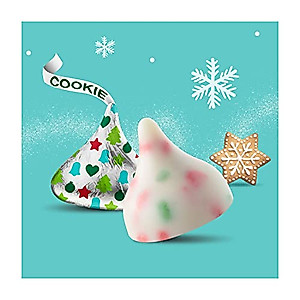 HERSHEY'S KISSES Sugar Cookie Flavor White Creme with Cookie Pieces Candy, Christmas, 9 oz Bag