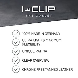 I-CLIP, Premium Men's Leather Wallet, Versatile Changeable Money clip, Secure Card Holder, Compact Men's Wallet Minimalist, Sleek Slim Design, Perfect Money Clip Wallet for Men - Gunmetal Black Carbon