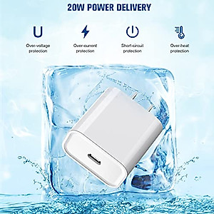 2 in 1 USB C Charger for Apple Watch and iPhone, 20W PD Fast Wall Charger Power Adapter with 6.6 FT Magnetic iWatch Charging Cable for Apple Watch Series 8/7/SE/6/5/4/3/2/1 & iPhone 14/13/12/11/XS/X