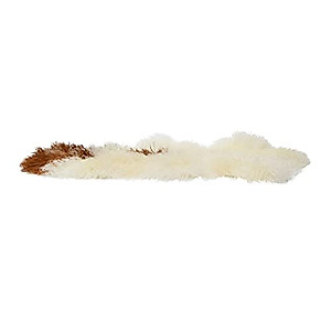 Creative Co-Op Creative Co-Op Tibetan Lamb Fur Rug, Brown and White