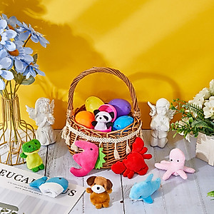 40 Pieces Finger Puppets Filled Easter Eggs Valentine's Day Gifts Mini Cartoon Animal Puppets Easter Basket Toys Soft Plush Dolls Props Filled Colorful for Easter Party Basket Stuffers Valentine's Day