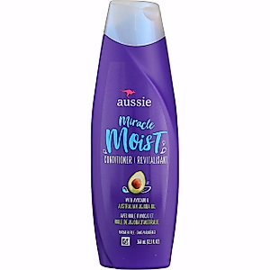 Aussie Miracle Moist Conditioner 12.1 Ounce With Avocado & Jojoba Oil (360ml) (3 Pack)