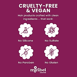 Miribel Naturals Medium Hold Flaxseed Gel for Curly and Wavy Hair | Curl Defining Styling Gel | No Buildup, No Flaking, No Crunch | Light Scent | Vegan and Cruelty-Free