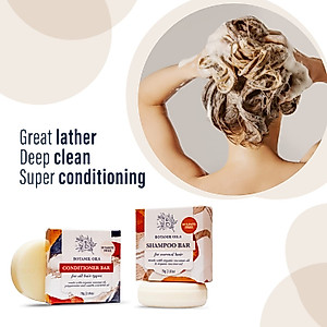 Revitalize Your Hair with Natural Shampoo Bar & Creamy Conditioner Set - SLS & Paraben Free, Ideal for Brazilian Treated Hair, Eco-Friendly, Zero Plastic, Eco Warrior - For Fine,Brittle or Normal Hair