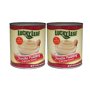 Lucky Leaf Ready To Use Premium Pudding, Two 7 lb (112 oz.) #10 Cans (Vanilla)