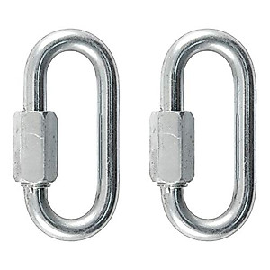 CURT 82903 Threaded Quick Link Trailer Safety Chain Hook Carabiner Clips, 5/16-Inch Diameter, 1,760 lbs., 2-Pack