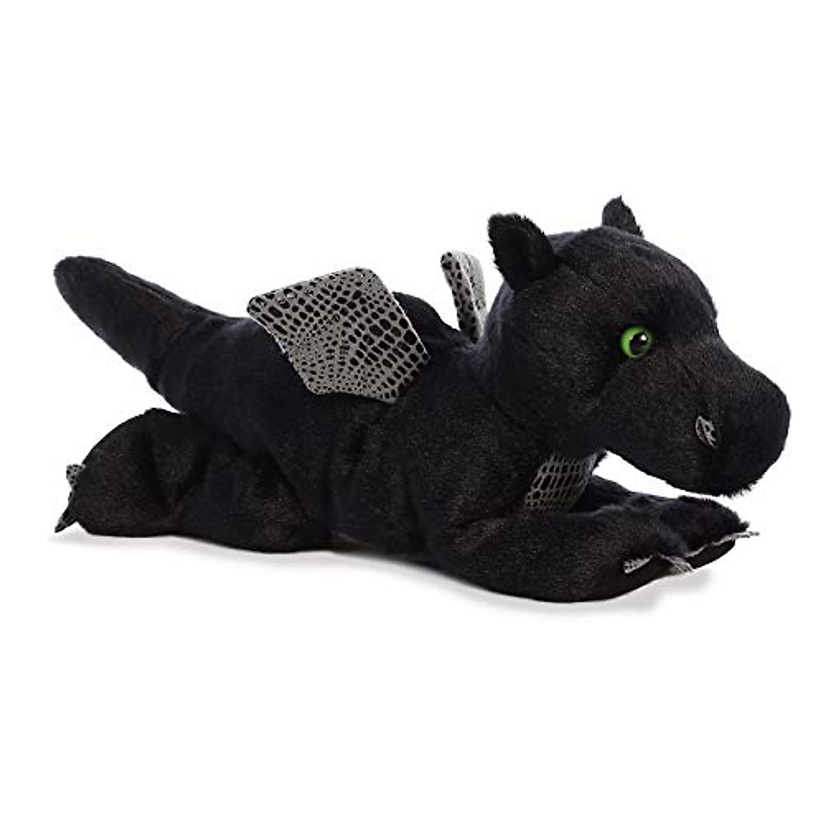 Aurora® Adorable Flopsie™ Midnight Dragon™ Stuffed Animal - Playful Ease - Timeless Companions - Black 12 Inches