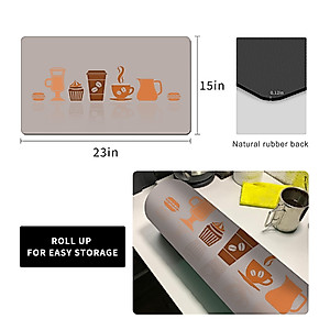 Golener Thick Counter Protector Absorbent Coffee Machine Spill Mat,Coffee Machine protector,Desk protector,Prevent Moving,Coffee Mat Placemats Under Any Drink Coffee,Tea