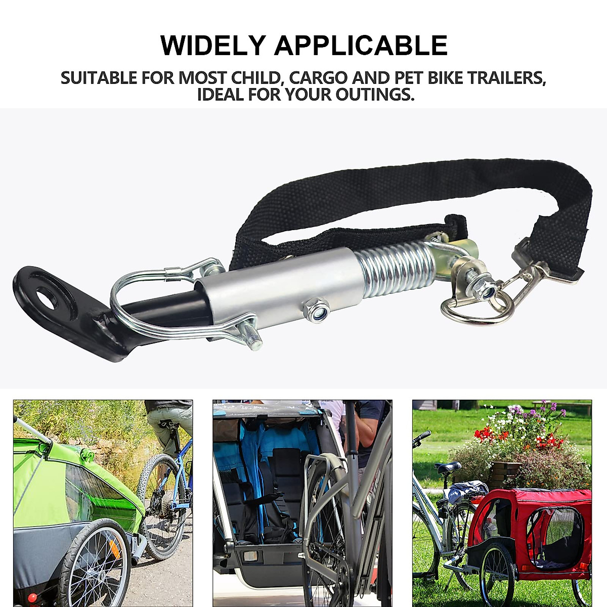 Mifyca Bike Trailer Hitch Coupler Universal Bicycle Trailer Hitch Adapter Attachment Quick Release Steel Linker Connector for Children's Pet Cargo Bike Trailers