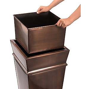 H Potter Tall Planter Large Copper Flower Pot Outdoor Indoor Patio