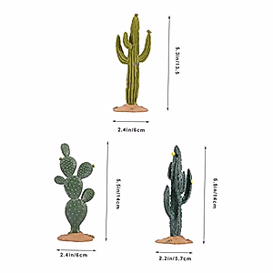 Abaodam 12 pcs Fake Cactus Decoration Simulated Cactus Ornament Artificial Plant car Decor Mini Faux Plants Indoor Artificial Succulents unpotted Artificial Cactus Figurines Cactus Crafts