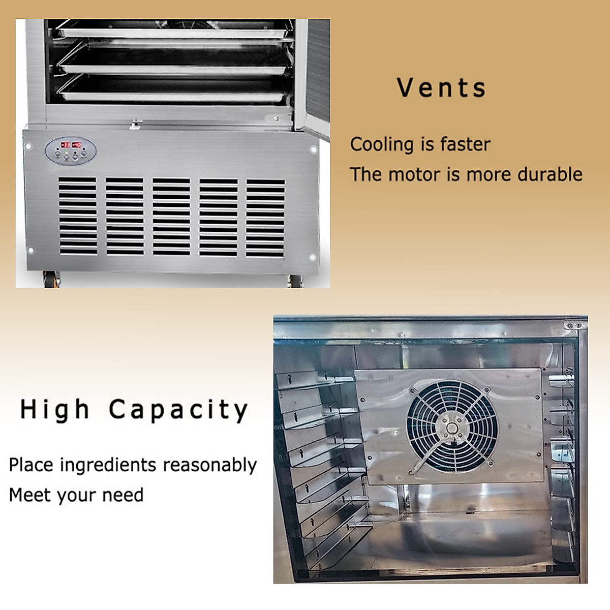 Mvckyi Blast Chiller Commercial Blast Freezer 150L 5 Trays, Blast Chiller Freezer, Gelato Ice Cream Freezer, Stainless Steel Blast Chiller for Baking, Dumplings, Meat, Seafood, Fish, Bread