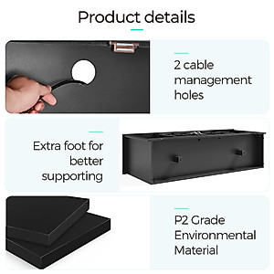 LINSY HOME Farmhouse TV Stand for 65 Inch TV, Wood Entertainment Center with Glass Door Storage Cabinet & Adjustable Shelves, Sturdy TV Console Table for Living Room Bedroom, Black