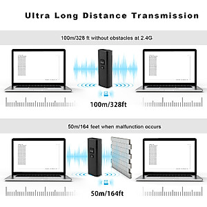 JRHC Wireless Barcode Scanner, 1D CCD Automatic Mini Barcode Rreader, Rechargeable Bar Code Scanner with 2.4G Receiver Plug and Play