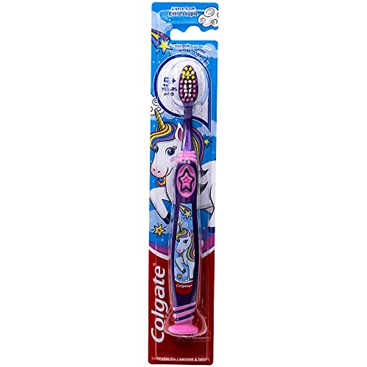 Colgate Kids Unicorn Toothbrush, Extra Soft for Children 5+ Years Old - Pack of 6
