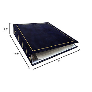 Pioneer Photo Albums Magnetic Self-Stick 3-Ring Photo Album 100 Pages (50 Sheets), Navy Blue