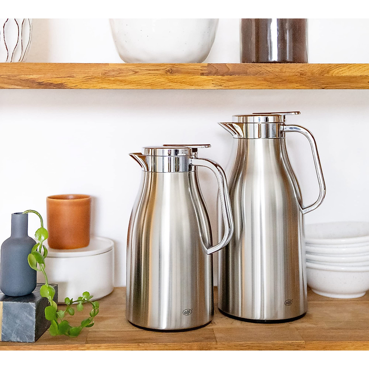 ALFI Skyline Thermos Flask, 1 Litre, Matte Stainless Steel