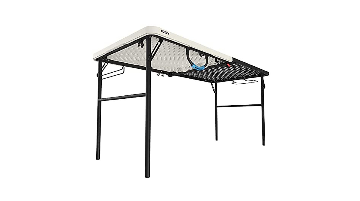Lifetime 5-Ft Folding Tailgate Table w/ Grill Rack - Portable