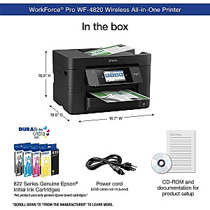Epson WorkForce Pro WF-4820 Wireless All-in-One Inkjet Printer (Renewed)