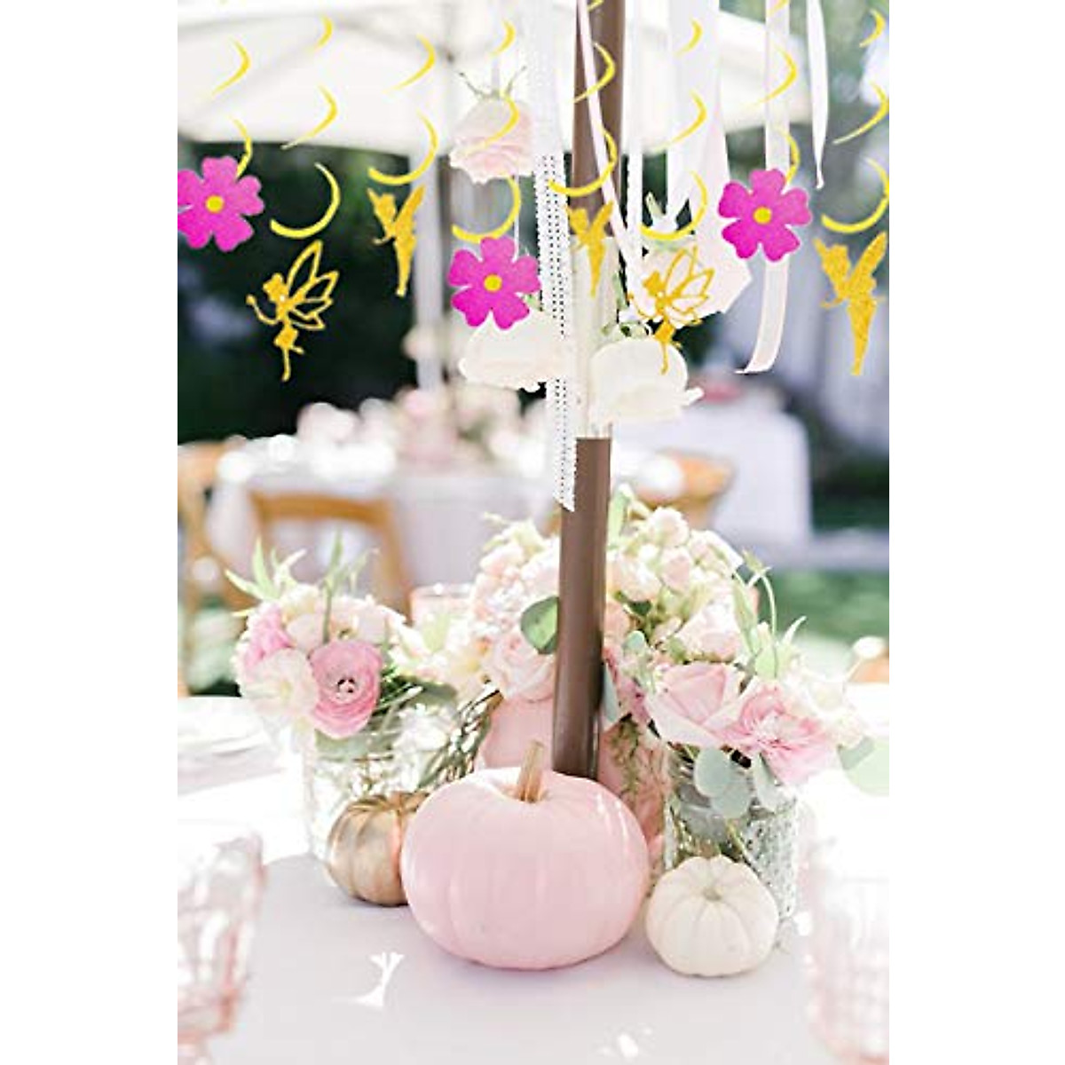 JeVenis 12 PCS Fairy Party Hanging Swirl Fairy Party Decoration Fairy Party Favors Fairy Garden Decoration