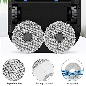 Odashen 17pcs Replacement Accessories Set for Ecovacs Deebot X2 / X2 Omni / X2 Pro / DEX86 Vacuum Cleaner Spare Parts, 1 Main Brush, 4 Side Brush, 4 Hepa Filters, 4 Dust Bags, 4 Mop Cloths