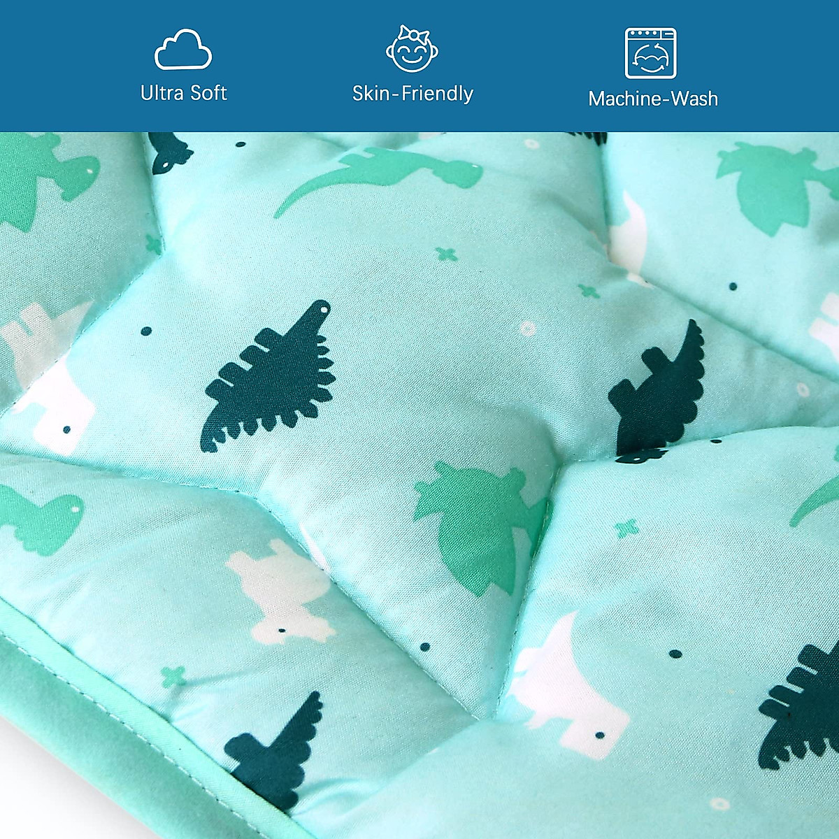 Baby Play Mat for 71'' x 59'' Playpen, Large & Thick Baby Mat for Floor, Playmat for Babies and Toddlers, Non Slip Cushioned Baby Crawling Mat for Playpen, Easy Clean Foam Play Mat, Dinosaur