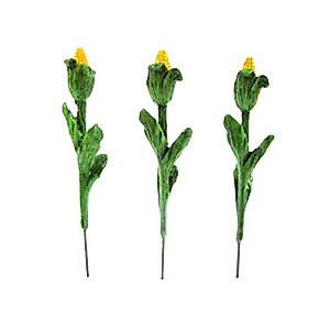 TG,LLC Treasure Gurus 3pc Miniature Corn Stalks Fairy Garden Farm Ornament Set Mini Plant Dollhouse Decor Accessory