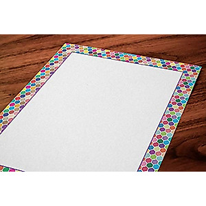 Colorful Border Stationery - 8.5 x 11-60 Letterhead Sheets - Border Paper Letterhead (Spot Color)