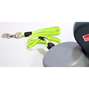 Wigzi Two Dog Retractable Non-Tangling Dog Leash with Innovative Gel Handle - Walk 2 Dogs Up to 50 lbs Each - 10 ft Leads, Small/Medium, Gray