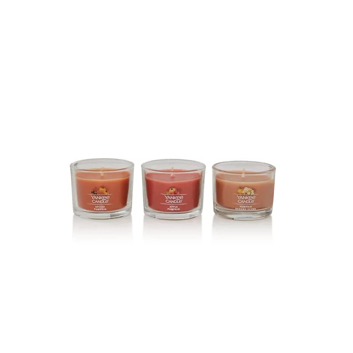 Yankee Candle Pumpkin Season Gift Set 3 Mini Candles - Spiced Pumpkin, Apple Pumpkin, and Pumpkin Banana Scone
