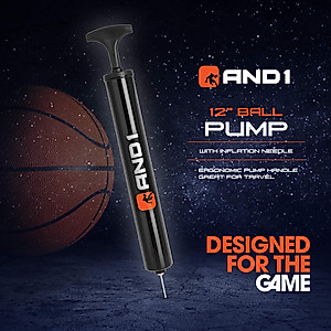 AND1 Nitegame LED Light Up Basketball - Impact Activated Glow in The Dark Basketball - Regulation Size 7 (29.5 inches), for Outdoor or Indoor Basketball, Sold Deflated, Comes in Black or Orange