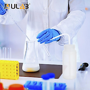 ULAB Scientific Safety Wash Bottle Set, Narrow-Mouth and Wide-Mouth, Vol.250ml 500ml, Pack of 4, UWB1008