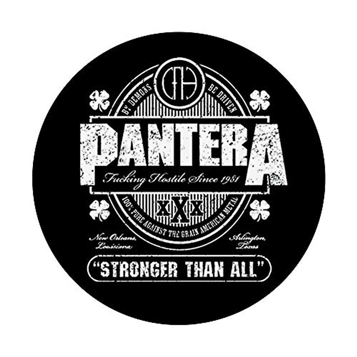Pantera Official Stronger Than All Beer Mat PopSockets PopGrip: Swappable Grip for Phones & Tablets