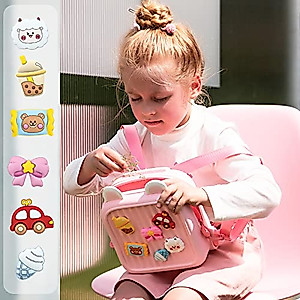 KUSARKO Cute Toddler Backpack Mini Backpack Lightweight Preschool Backpack Small Backpack for Kids Gifts for Little Girls (Pink)