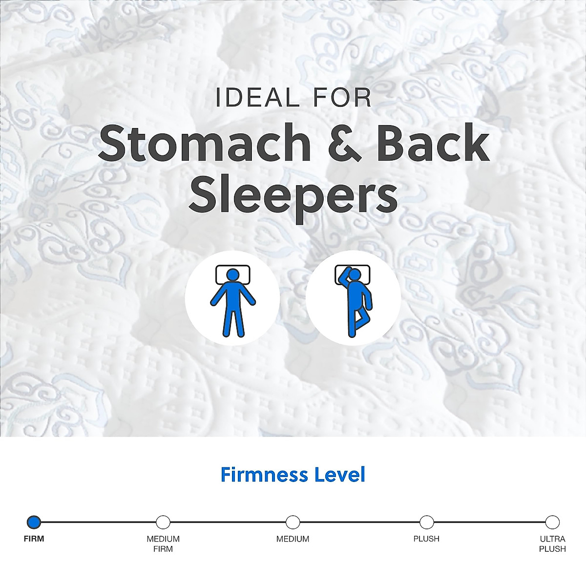 Signature Design by Ashley California King Size Mt Dana 13.5 Inch Firm Hybrid Mattress with Gel Memory Foam for Lumbar Support