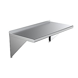 AmGood 24" X 48" Stainless Steel Wall Shelf | Metal Shelving | Garage, Laundry, Storage, Utility Room | Restaurant, Commercial Kitchen | NSF