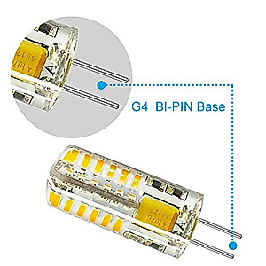 RAYHOO 10pcs G4 LED Bulbs JC Bi-Pin Base Light Bulbs 3W AC/DC 12V 20W-30W T3 Halogen Bulb Replacement Landscape Bulbs(Warm White 3000K)
