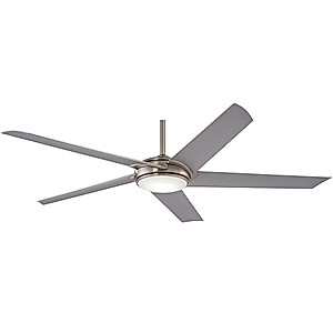 Minka-Aire F617L-BN Raptor 60 Inch LED Ceiling Fan with DC Motor and Integrated 16W LED Light in Brushed Nickel Finish
