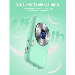 Digital Camera, FHD 1080P Kids Camera with 32GB SD Card 16X Digital Zoom Portable Small Camera, Compact Point and Shoot Camera Mini Digital Camera for Teens Kids Boys Girls Students Seniors - Green