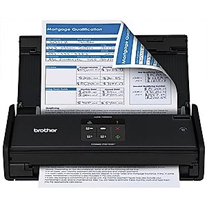 Brother ADS1000W Compact Color Desktop Scanner with Duplex and Wireless Networking,Black
